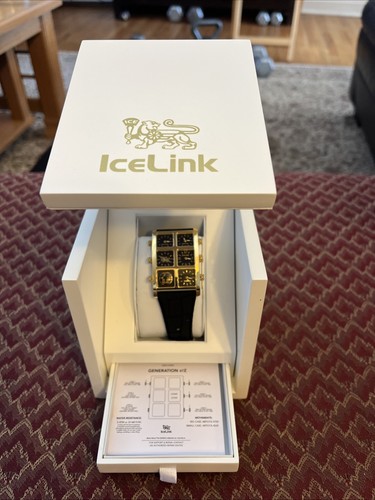 NEW ICELINK GENERATION 6 TZ Water Resistant Black/Gold Dial Watch | eBay