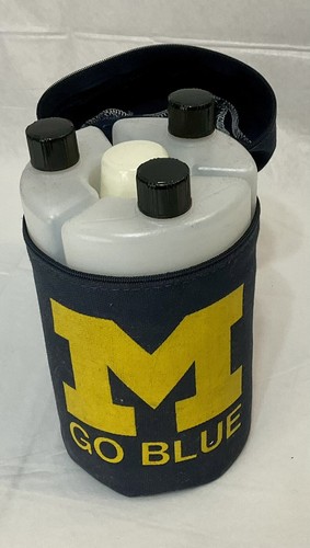 RARE University Of Michigan M GO BLUE Toiletry Kit Zip Canvas Bag 3 ...