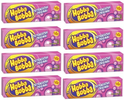 903601 8 X 35G PACKETS HUBBA BUBBA OUTRAGEOUS ORIGINAL FLAVOURED BUBBLE ...