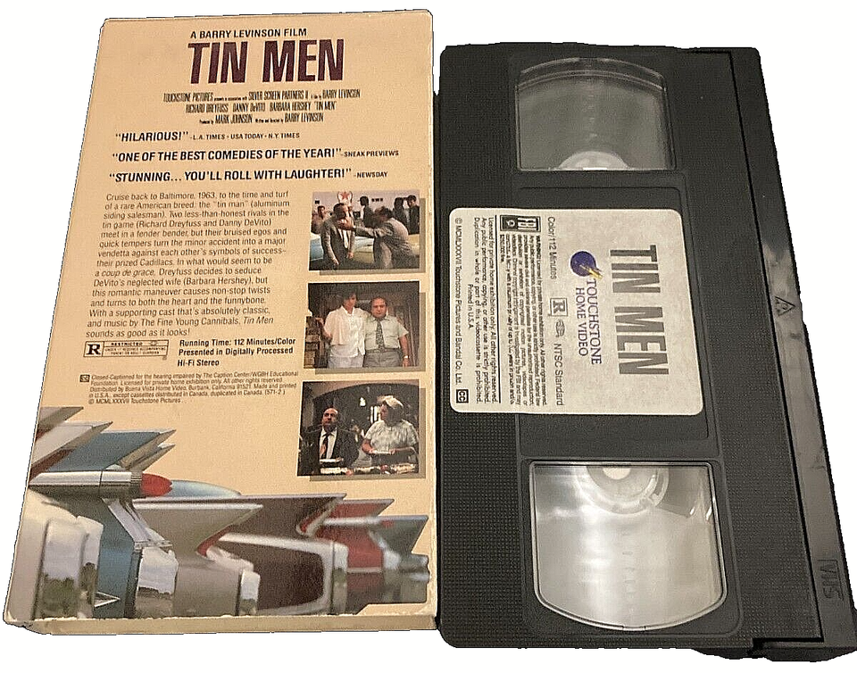 Tin Men (1987). VHS Movie, Buena Vista Home Ent. (1988), B. Levinson Trilogy #2 | eBay