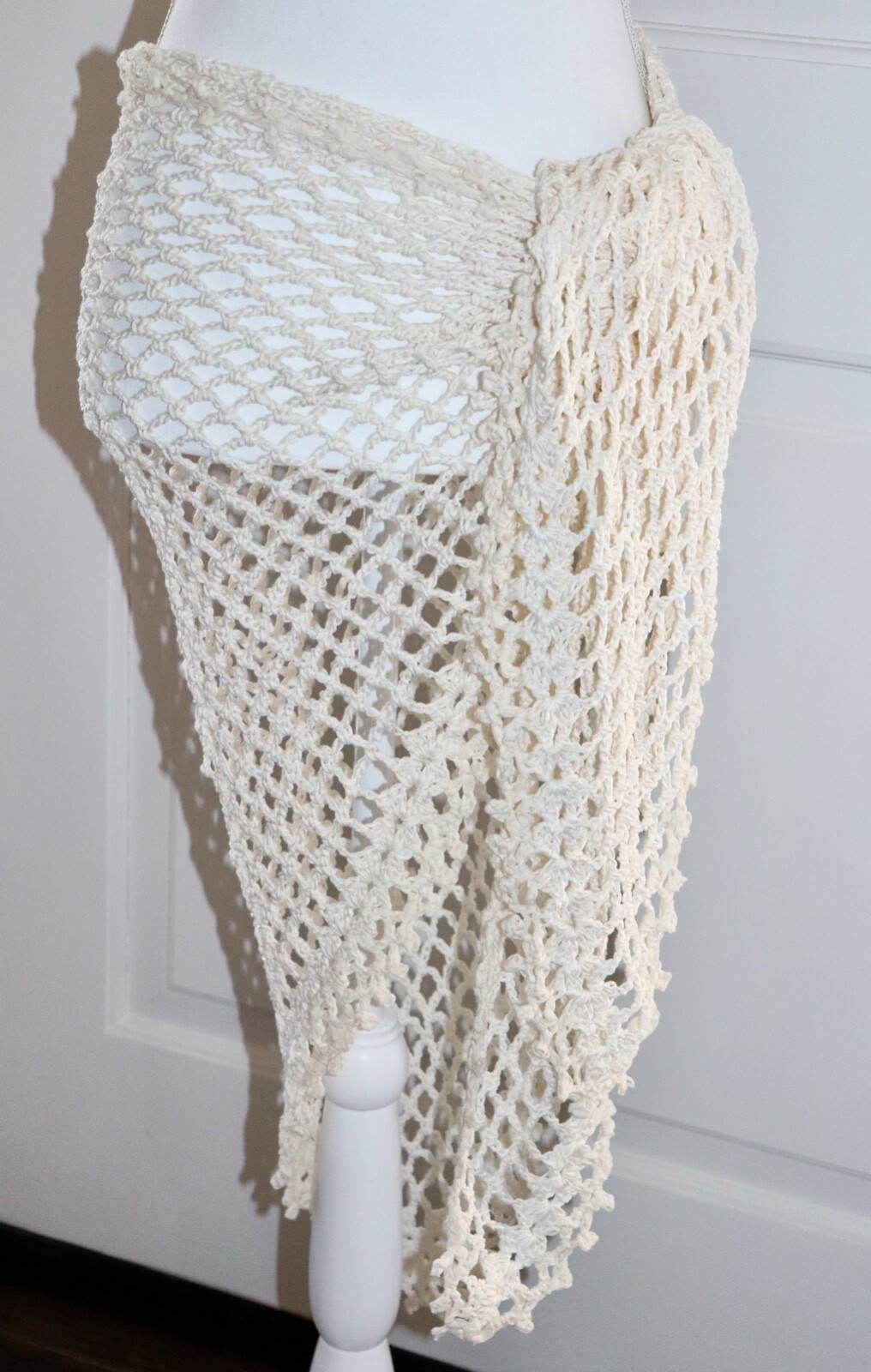 Handmade Crochet Summer Net Triangle Scarf/ Shawl/ Wrap - Olivia's ...