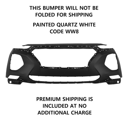 2019 2020 HYUNDAI SANTA FE FRONT BUMPER OEM QUARTZ WHITE WW8 86511S2000 ...