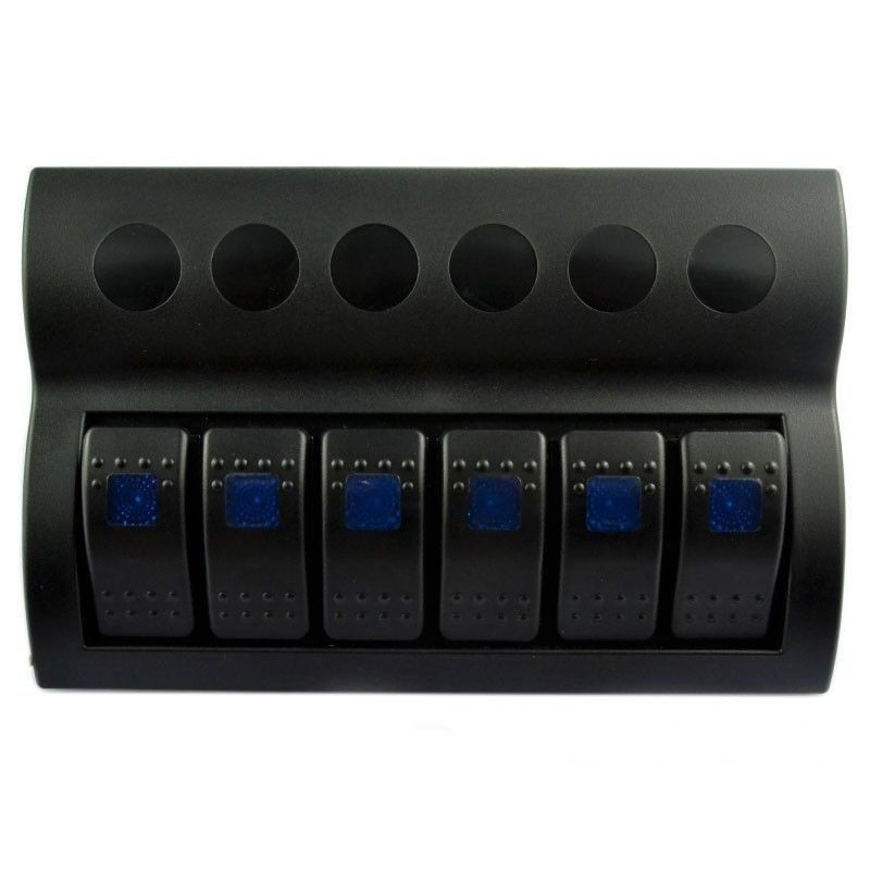 Pactrade Marine 6 Gang Boat Rocker Switch Panel Circuit Breaker LED ...