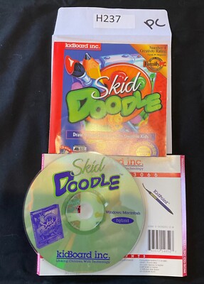 Skid Doodle Draw & Paint CD Software by Kidboard Inc. No Case #H237 | eBay
