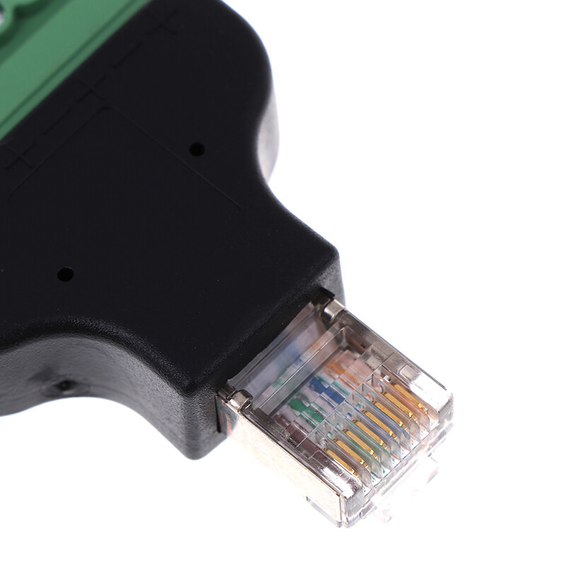 8P8C RJ45 Ethernet Male to 8 Pin AV Terminal Screw Adapter Converter ...