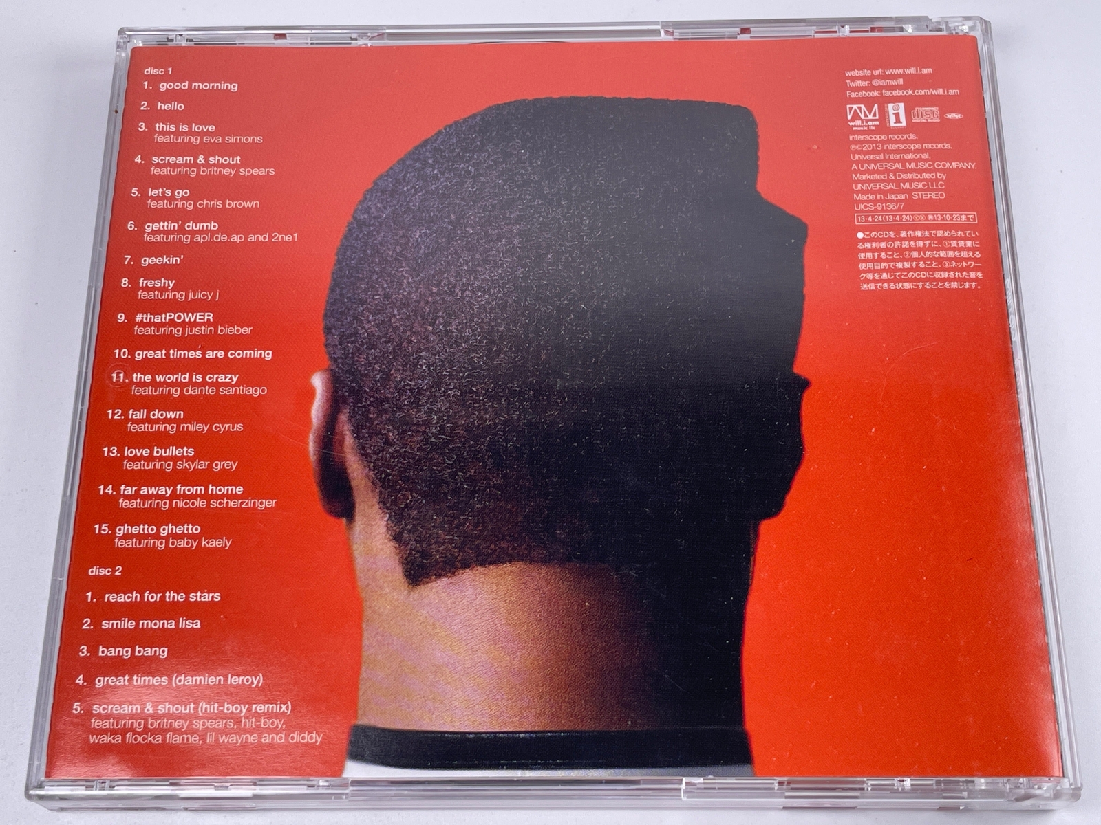 will.i.am #willpower Japan Import Britney Spears Miley Cyrus Justin ...