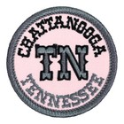 Chattanooga Tennessee Embroidered Patch Light Pink/Dark Gray Iron-On ...