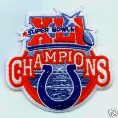 SUPER BOWL XLI CHAMPIONSHIP February 4, 2007 SB 41 COLTS CHAMPIONS iron ...