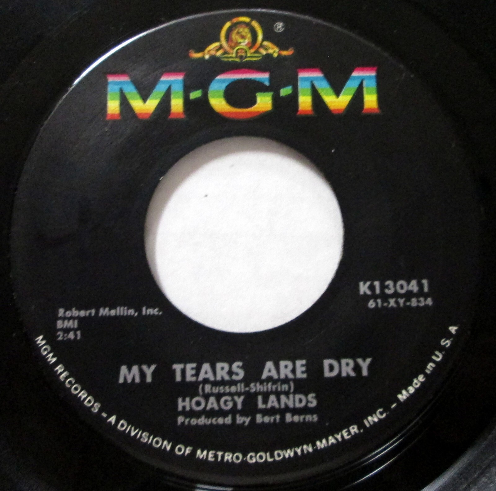 HOAGY LANDS 45 My Tears Are Dry / It's Gonna Be Morning VG+ on MGM soul ...