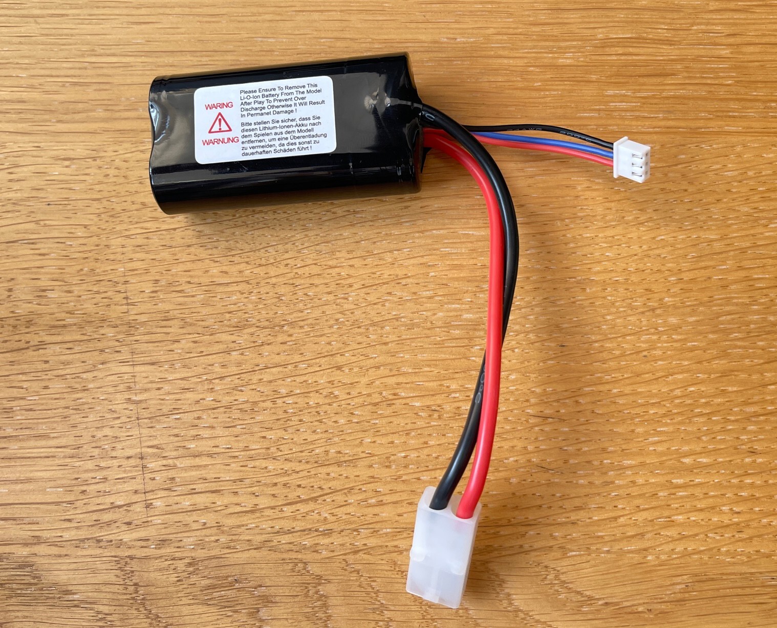 Heng Long RC Tanks Battery LiIon 2S 7.4V 1800mAh Tamiya Connector Plug ...