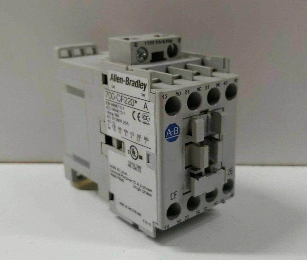 GUARANTEED! GOOD ALLEN-BRADLEY 10A 600V CONTACT RELAY 110V COIL 700 ...