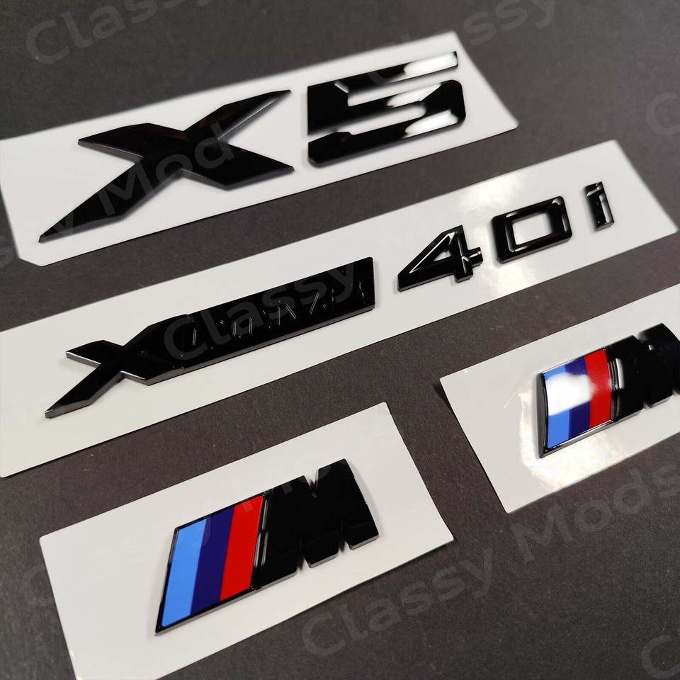X5 xDrive 40i Gloss Black Badges for BMW Emblem Set M Sport | eBay