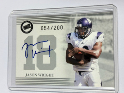 Jason Wright 2004 Press Pass Autograph #d/200 Rookie Auto Northwestern ...