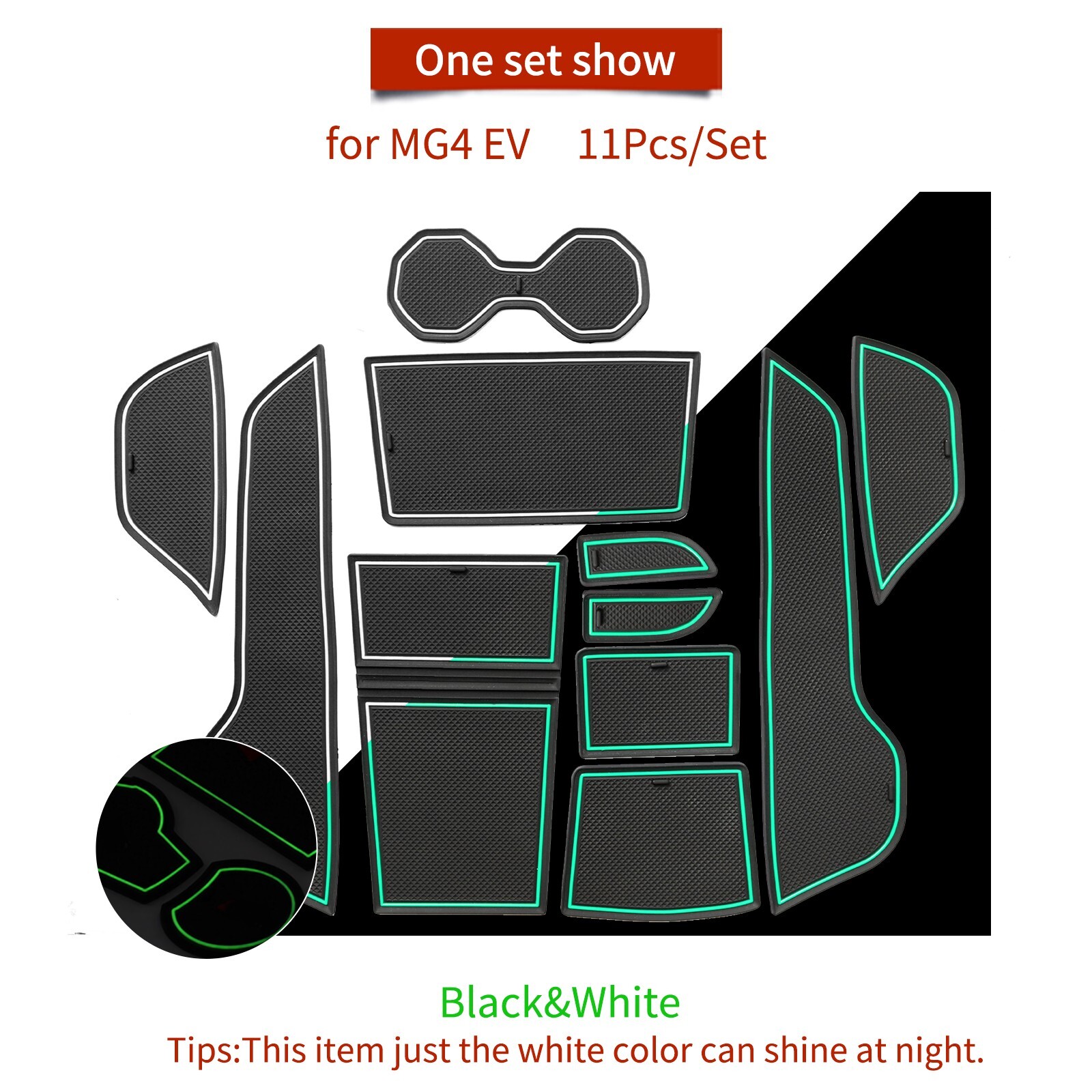 Gate Slot Cup Mat for MG 4 MG4 EV Anti-Slip Door Pad Interior ...