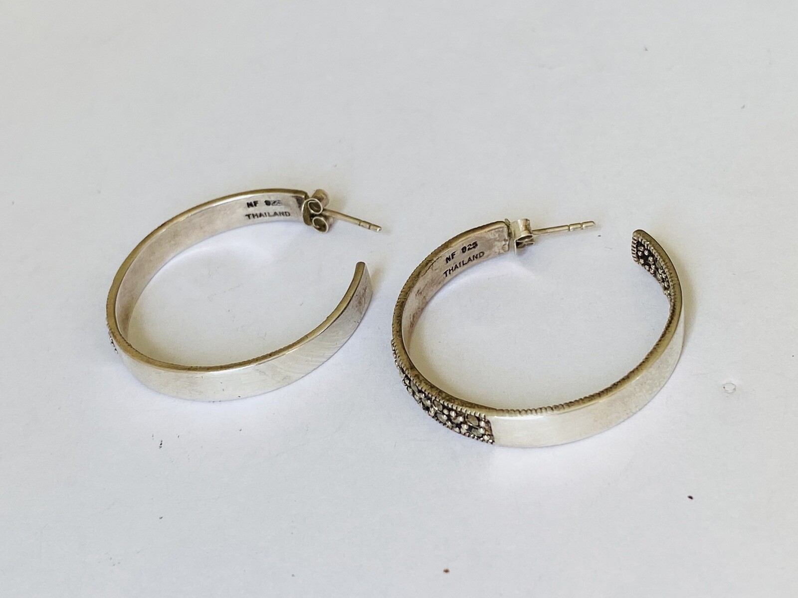 Vintage Signed NF Sterling Silver Inside Out Marcasit… - Gem