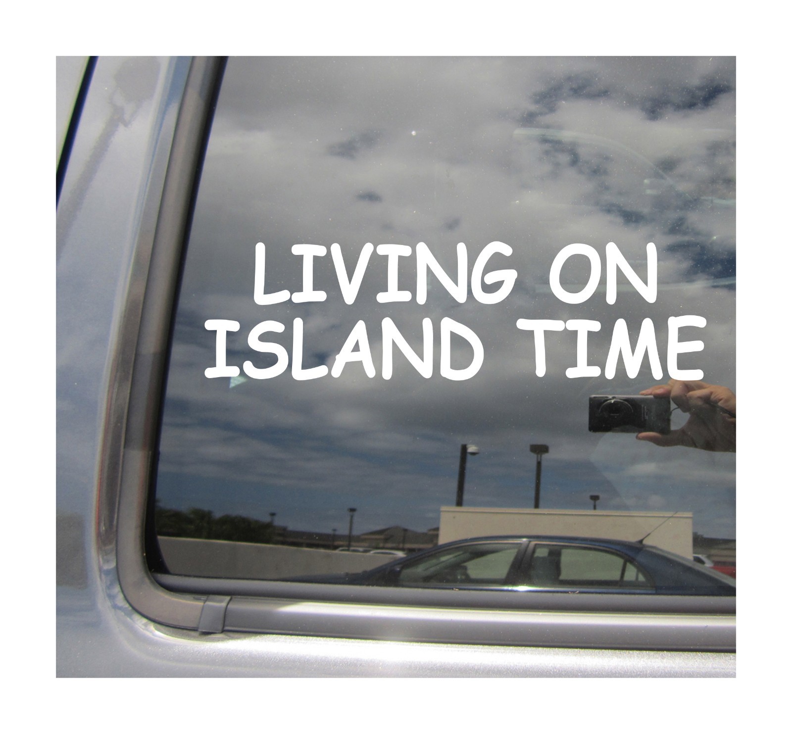 LIVING ON ISLAND TIME Hawaii Tropical HI - Car Window Vinyl Decal ...
