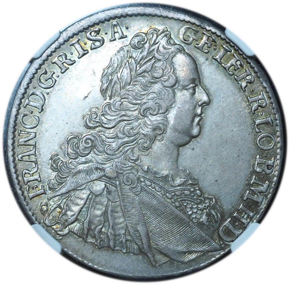 1756-HA Austria Thaler Franz AU55 NGC - Incredibly Choice it Looks Mint ...