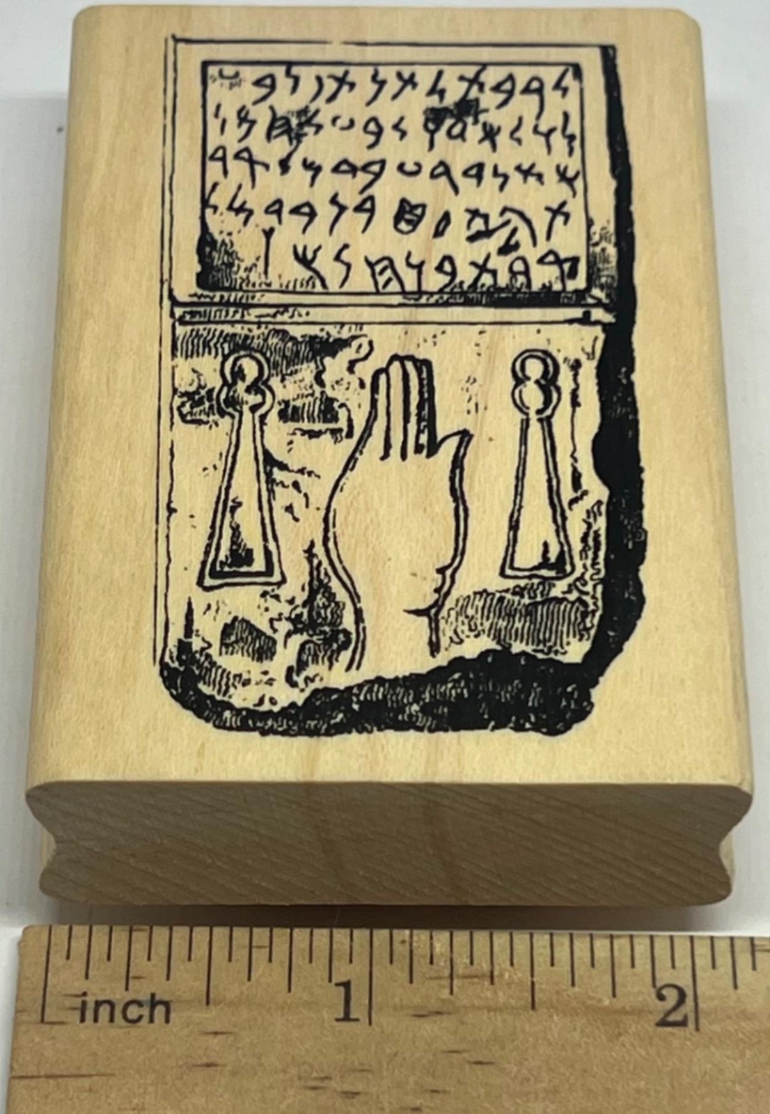 EGYPTIAN HAND ANKH CROSS KEY Hieroglyphics Rubber Stamp Stampers ...