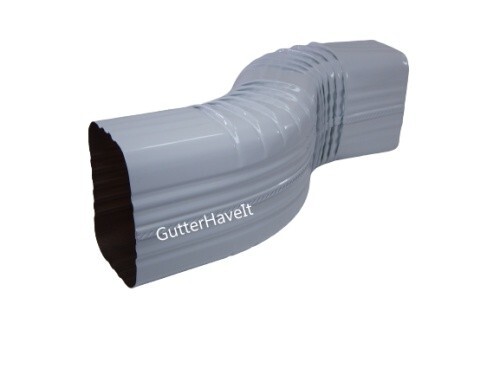 1 - Aluminum Downspout A Gutter (3” offset) Zig Zag Elbow – 3” x 4 ...