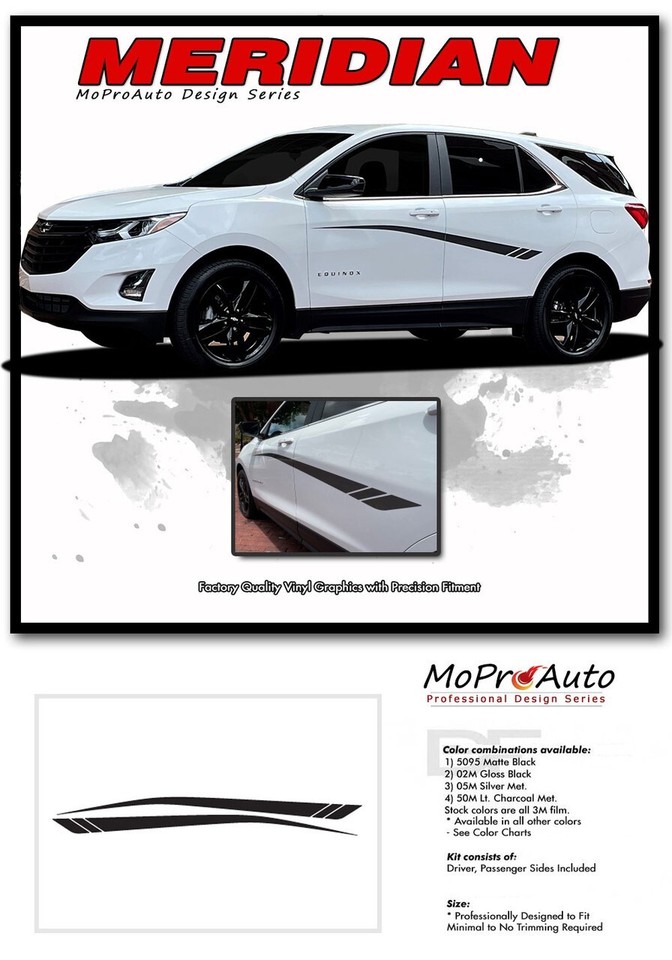 2018-2024 Chevy Equinox Side Door Stripes MERIDIAN Body Decals Vinyl ...
