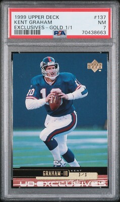1999 UPPER DECK EXCLUSIVES GOLD 1/1 KENT GRAHAM #137 PSA 7 NM NEW YORK ...