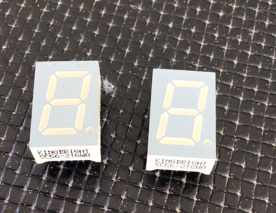 (lot Of 4 ) Kingbright SC56-21GWA Green Seven Segment Led Display, NOS ...