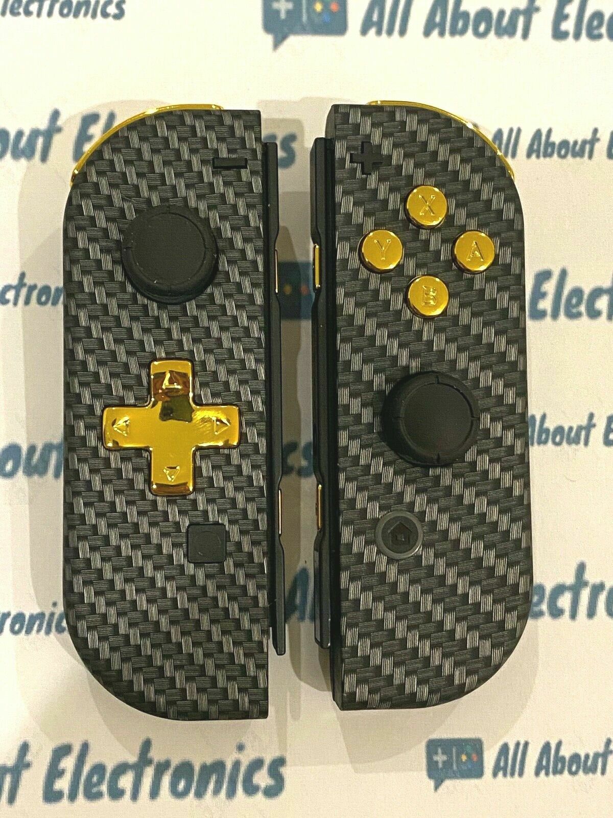 Nintendo Switch Custom Joycons Carbon Fiber Joy-Con SET Controller D ...