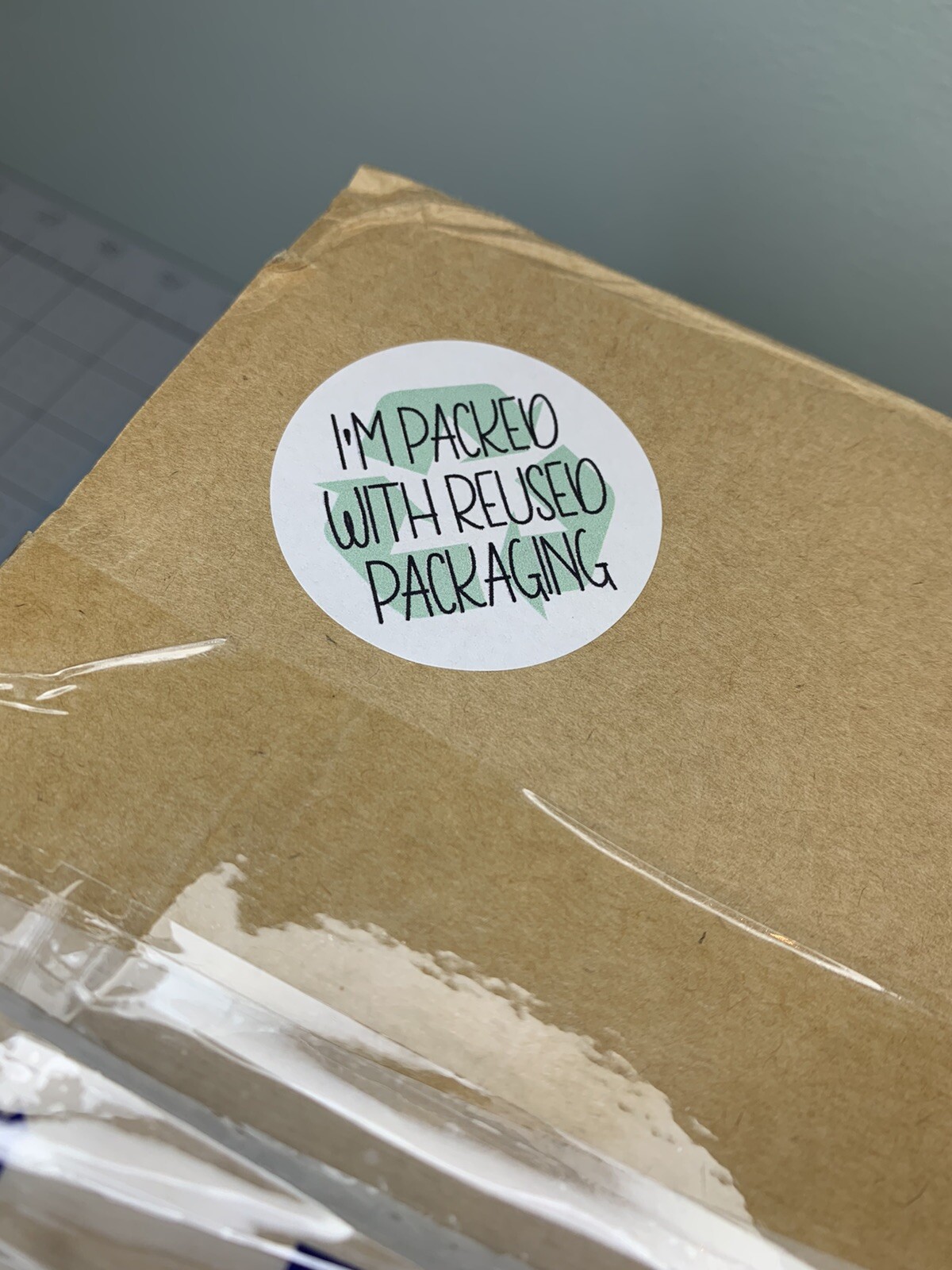 Eco Friendly Matt Stickers. Reused packaging. Made from 100% Recycled ...