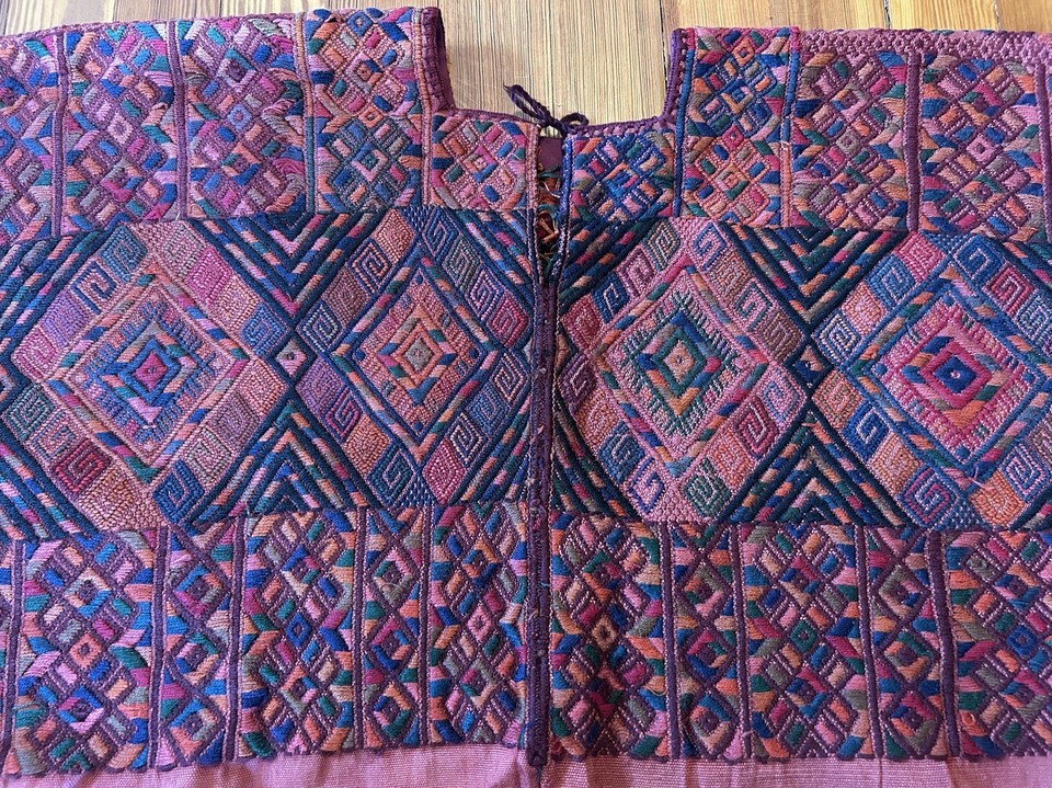 Huipil Guatemala Handwoven & Embroidered Mayan Blouse Hand Dyed Brown ...