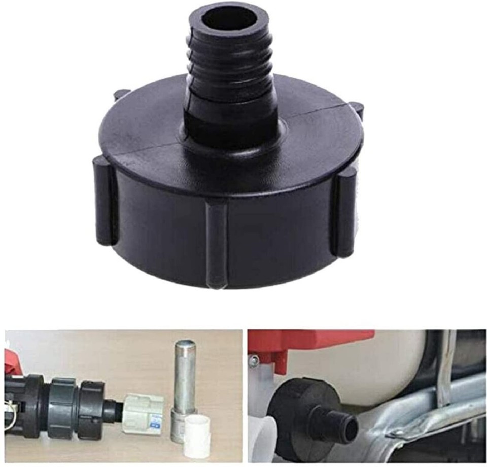 1000L IBC Water Tank Hose Adapter S60x6 Outlet to 1 inch Tap Cap Valve ...