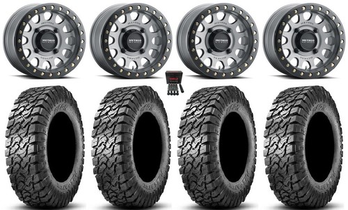 Method 401 Bdlk 14" Wheels Titanium 4+3 30" Predator Tires RZR XP 1000 ...