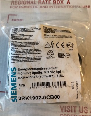 New Siemens 3RK1902-0CB00 Power Supply Connector - 3RK19020CB00 | eBay