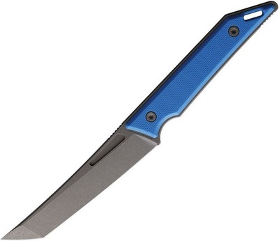 Hoback Knives Goliath Fixed 3.25" CPM-20CV Steel Blue G10 Handle ...