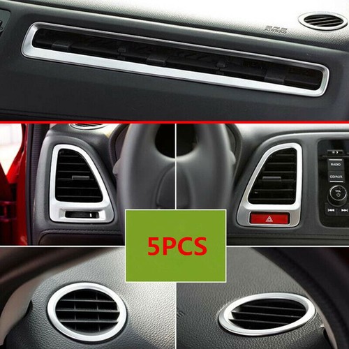 ABS Silver Inner Dashboard Air Vent Outlet Cover Trim For Honda HR-V ...