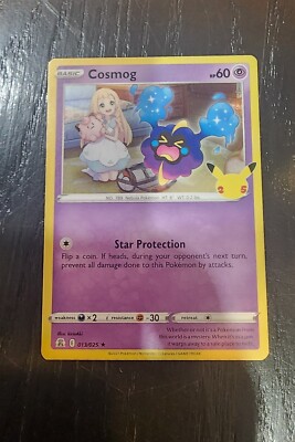 COLOR PRINT ERROR Cosmog Holo Lillie 013/025 Celebrations Pokemon Card ...
