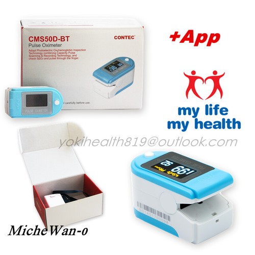 Contec CMS50D-BT Bluetooth Finger Pulse Oximeter SPO2 Blood Oxygen O2 ...