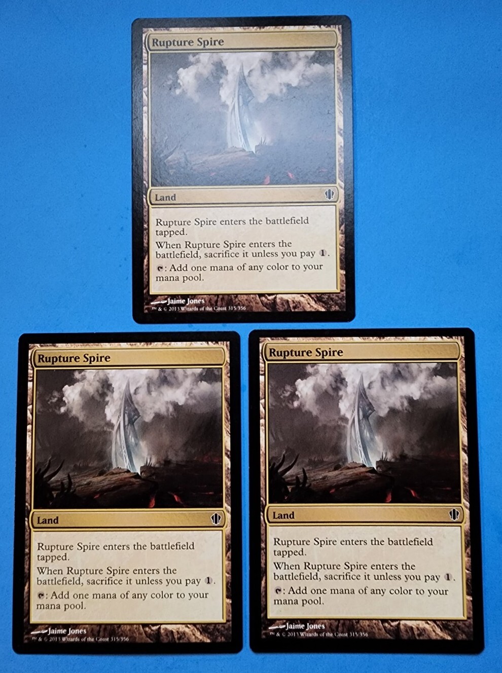 3x Rupture Spire Commander 2013 Mtg Magic Gathering Card Colorless Land ...