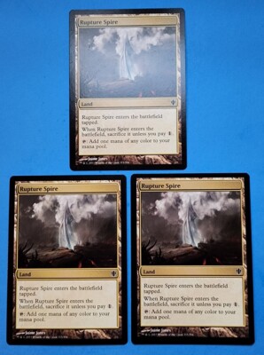 3x Rupture Spire Commander 2013 Mtg Magic Gathering Card Colorless Land ...