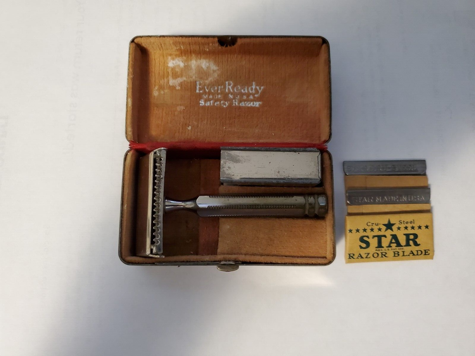 Vintage Ever Ready Safety Razor, Original Box with Blades and Blade ...