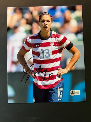 Alex Morgan Rare! autographed signed sexy US soccer 8x10 photo Beckett ...