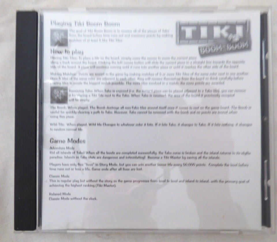 Tiki Boom Boom (PC CD-ROM, 2006, Valuesoft) 755142105600| eBay