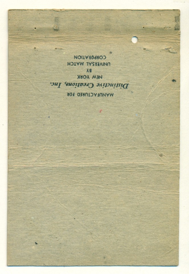 VTG Match Book Cover B.BARTON Blue MC1. | eBay