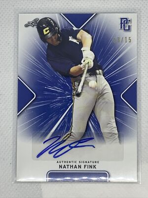 2021 LEAF PERFECT GAME BLUE NATHAN FINK PAPER RC AUTO # 13/15 | eBay