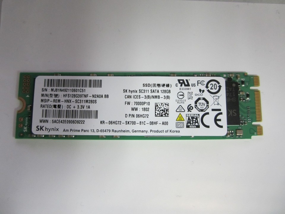 SK Hynix SC311 M.2 SATA 128 GB SSD Laptop Solid State Drive ...
