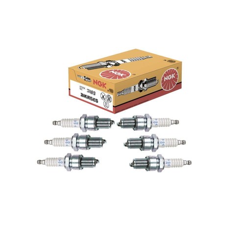 Set of 6 NGK Standard Resistor OEM Performance Power Spark Plugs BPR7ES ...