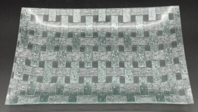 Glass Basket Weave Pattern Decorative Plate | eBay