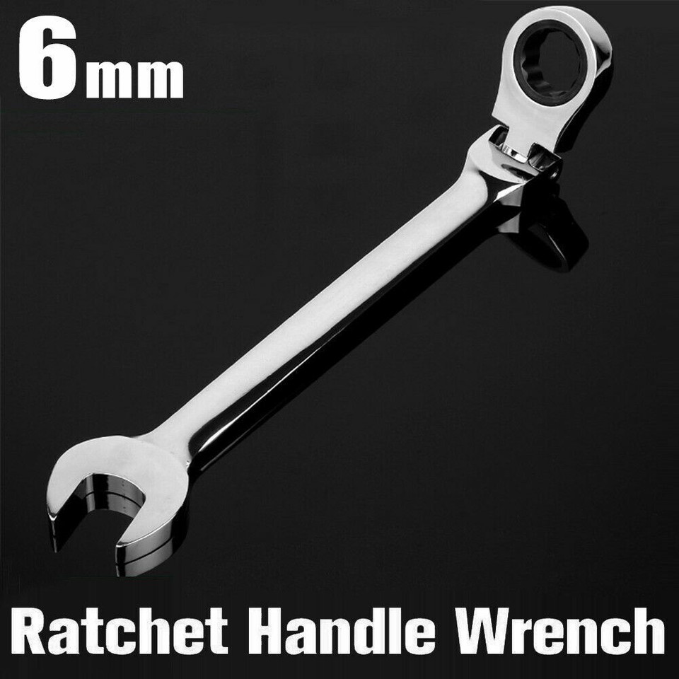 Flexible Head Gears Ratchet Spanner Open Ended Wrench Fr Auto Bike ...