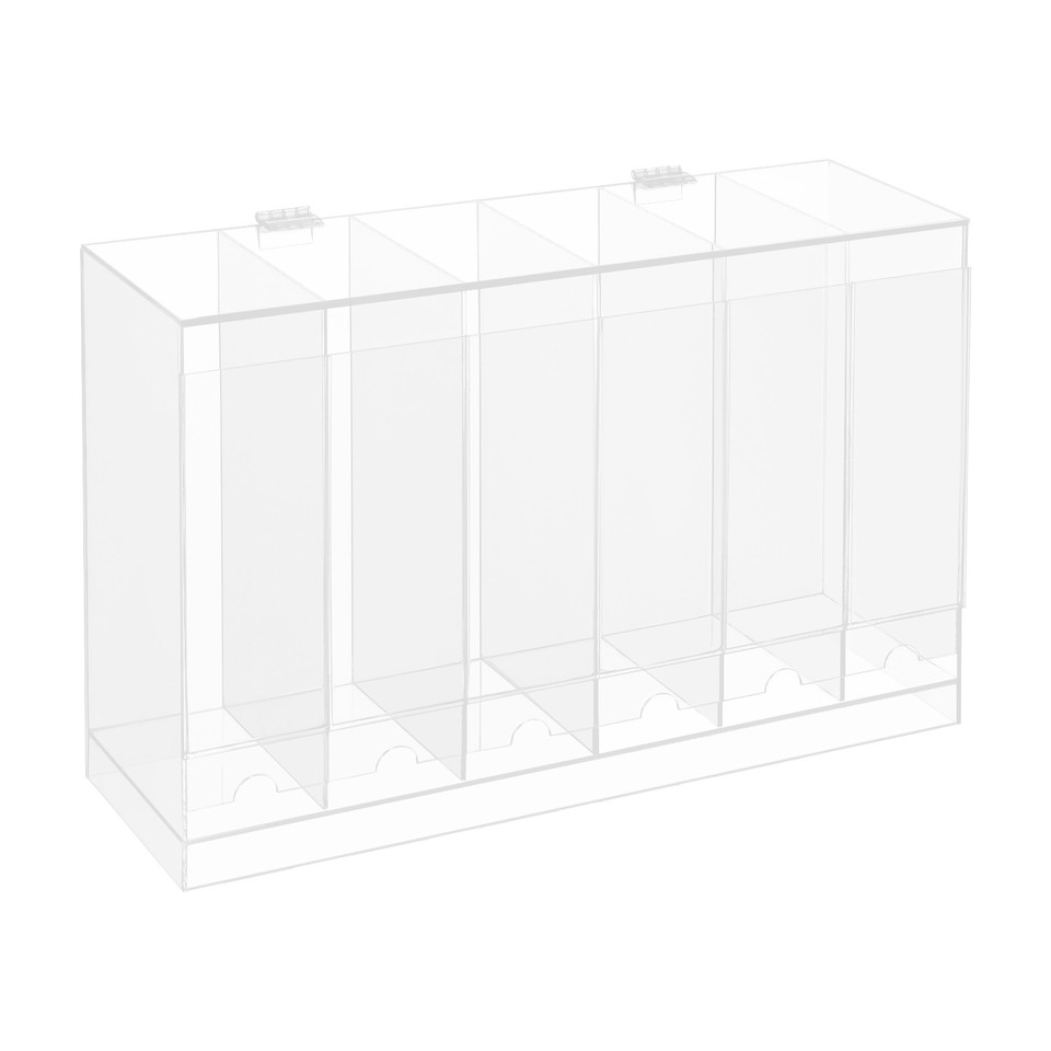 6-Slot Acrylic Card Storage Display Stand Card Pack Dispenser with ...