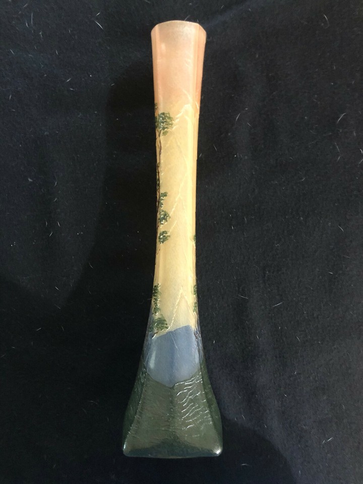 FRANCOIS THEODORE LEGRAS TALL SCENIC CAMEO GLASS VASE | eBay