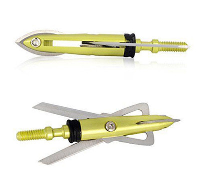 12PCS Archery Broadheads Hunting Archery Arrow Heads Points Tips 100 ...